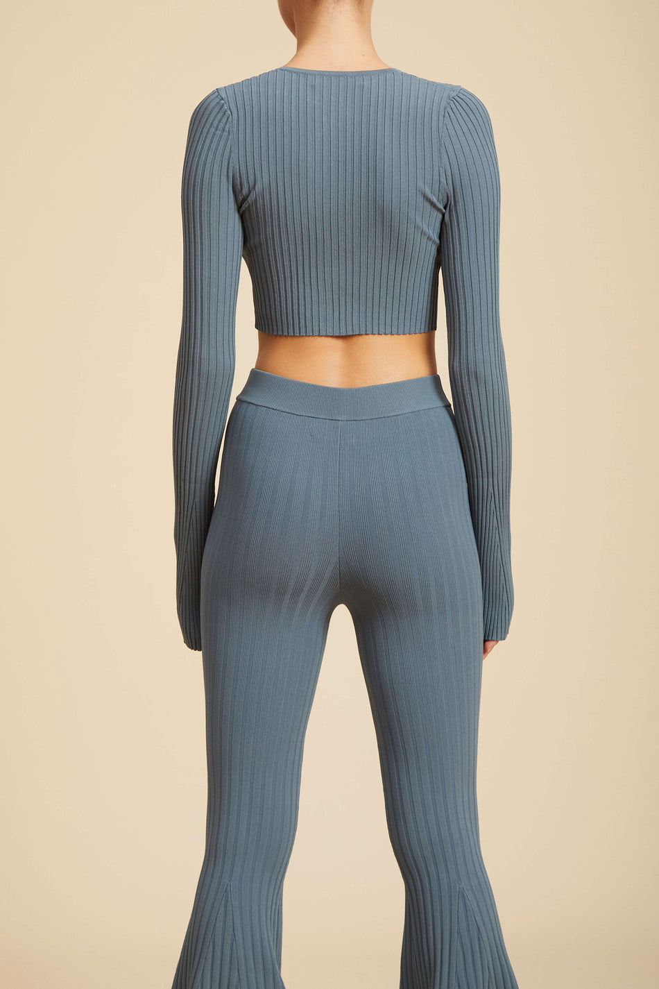 Jaya Flare: High-Waisted Super Flare Knit Pants